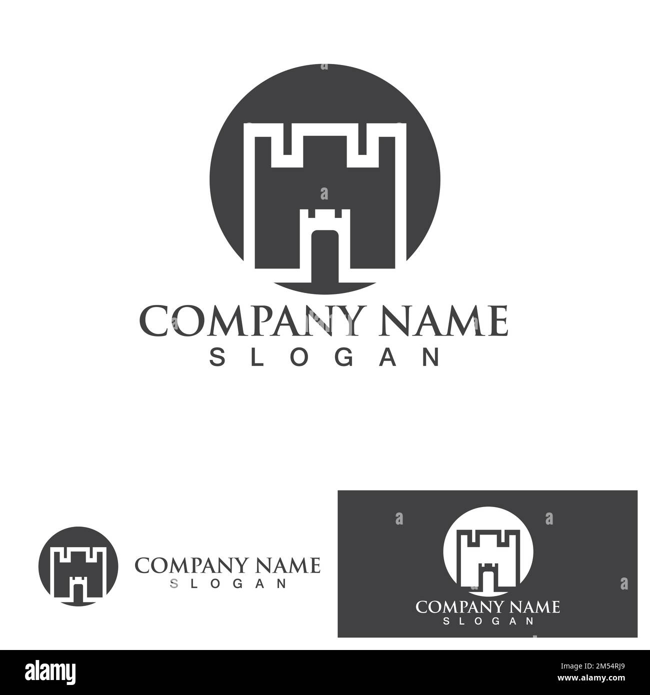 Castle Logo symbol vector illustration design template Stock Vector ...