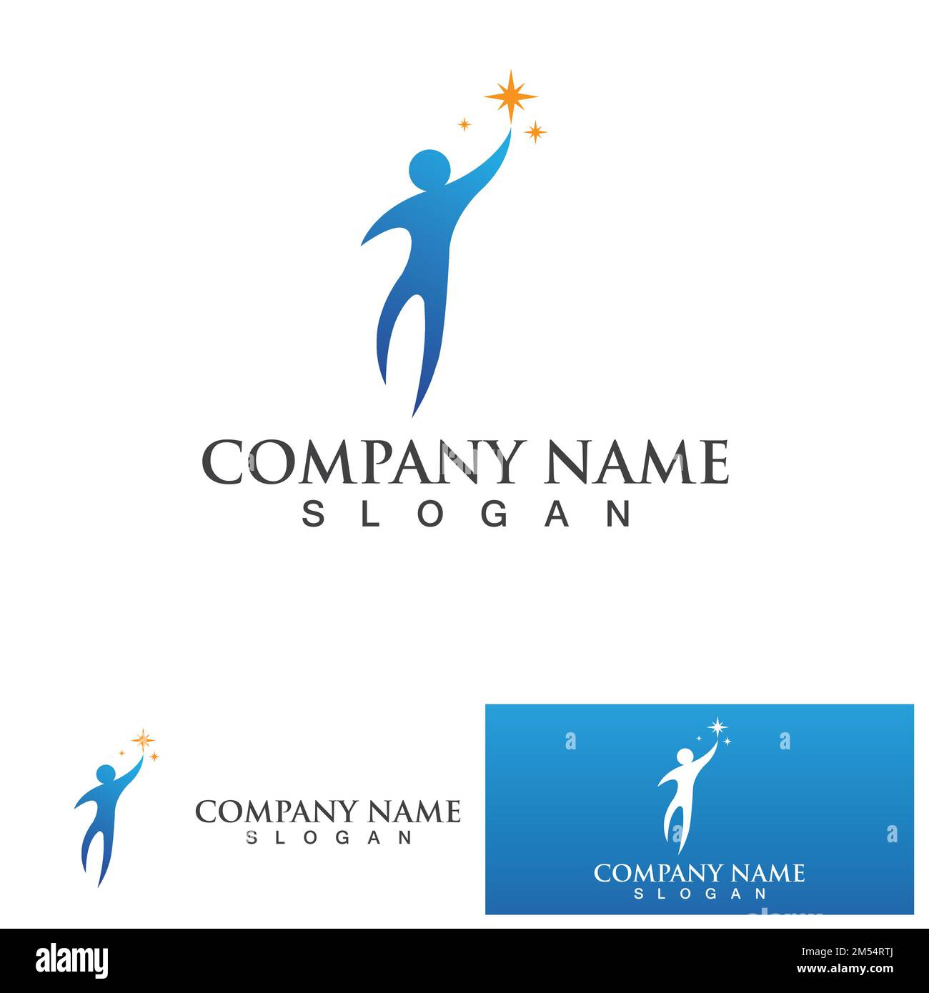 People jump star success ,Human character logo sign illustration vector ...