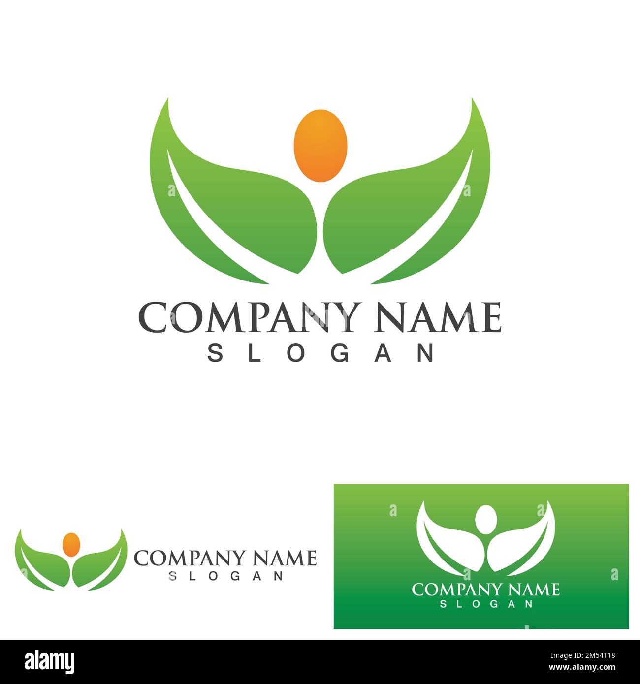 Eco Energy Vector Logo with leaf symbol. Green color with flash or ...