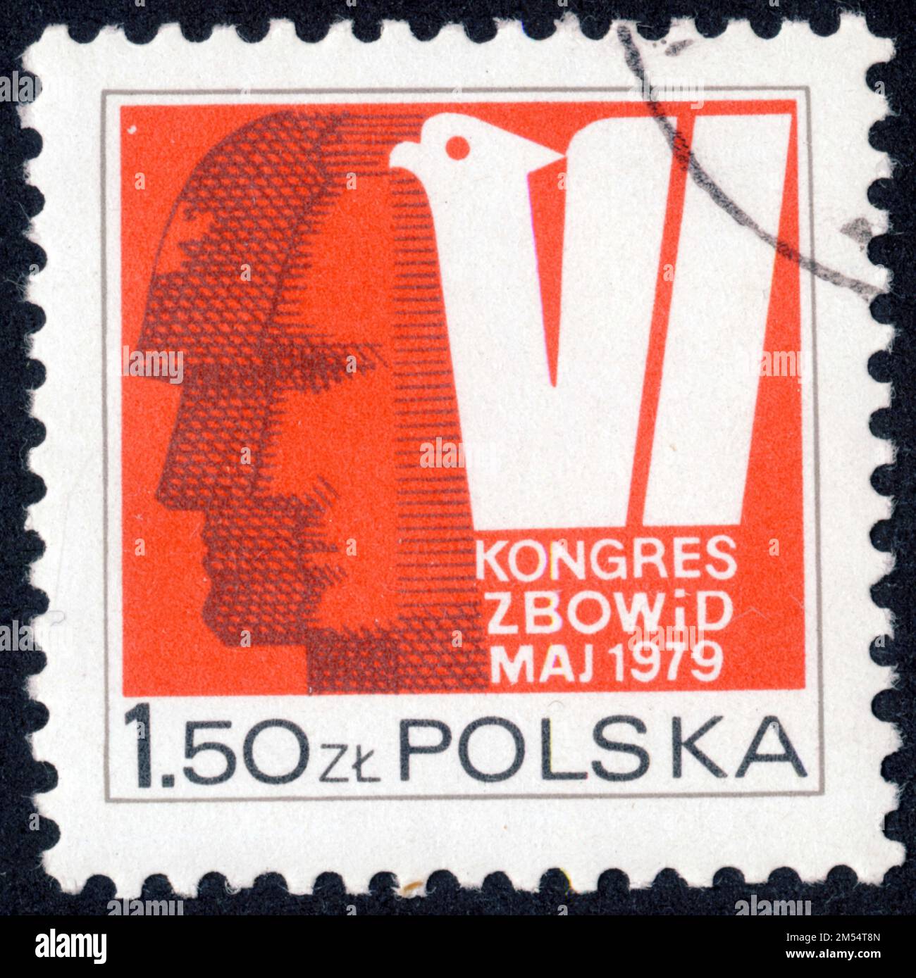 TIMBRE OBLITÉRÉ VI KONGRES ZBOWID MAJ 1979. POLSKA. 1,50 ZL Stock Photo - Alamy