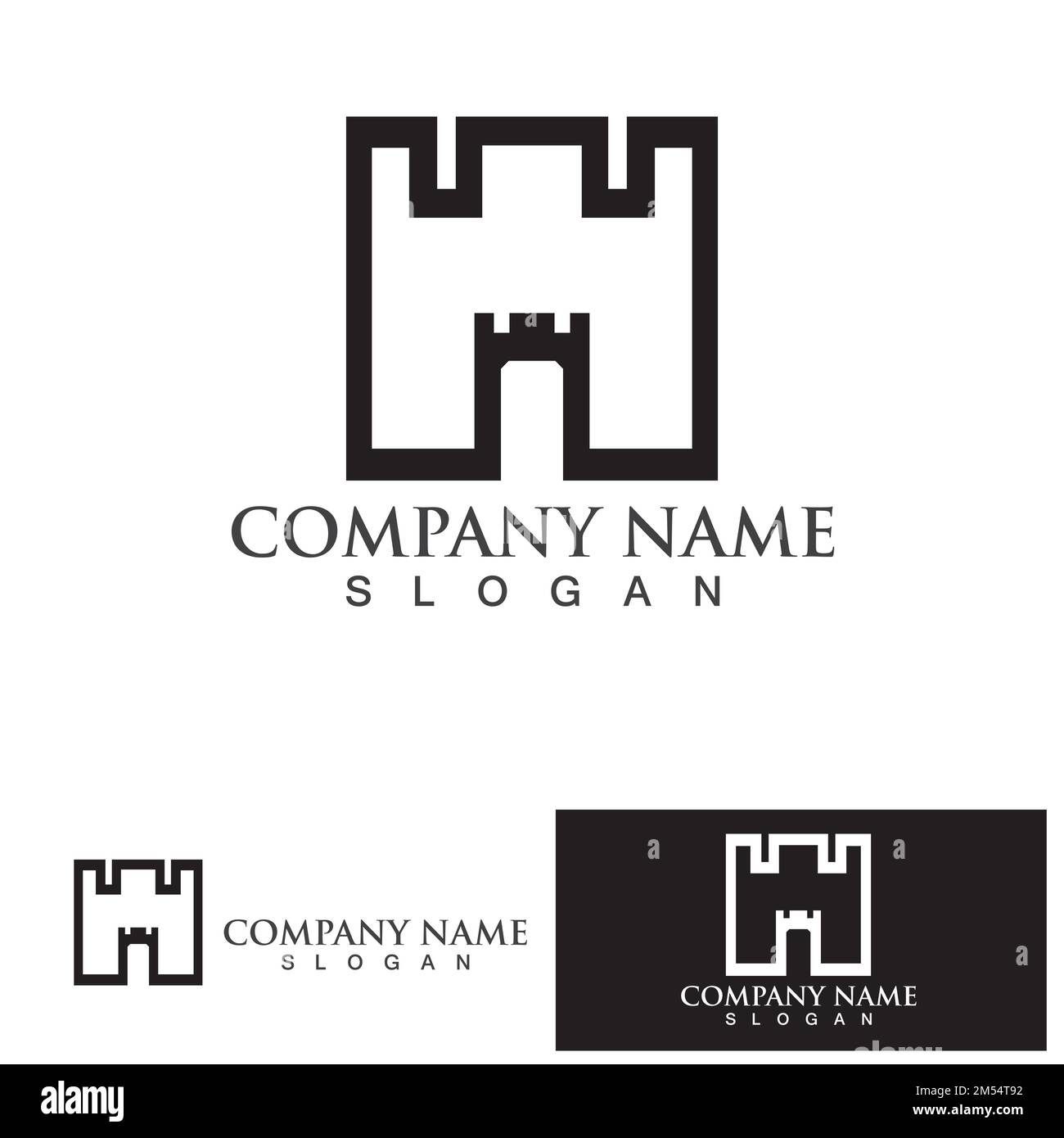 Castle Logo symbol vector illustration design template Stock Vector ...