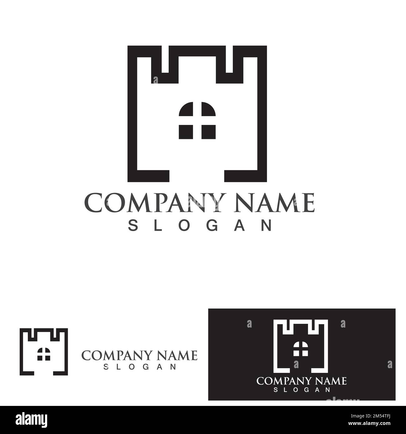 Castle Logo symbol vector illustration design template Stock Vector ...