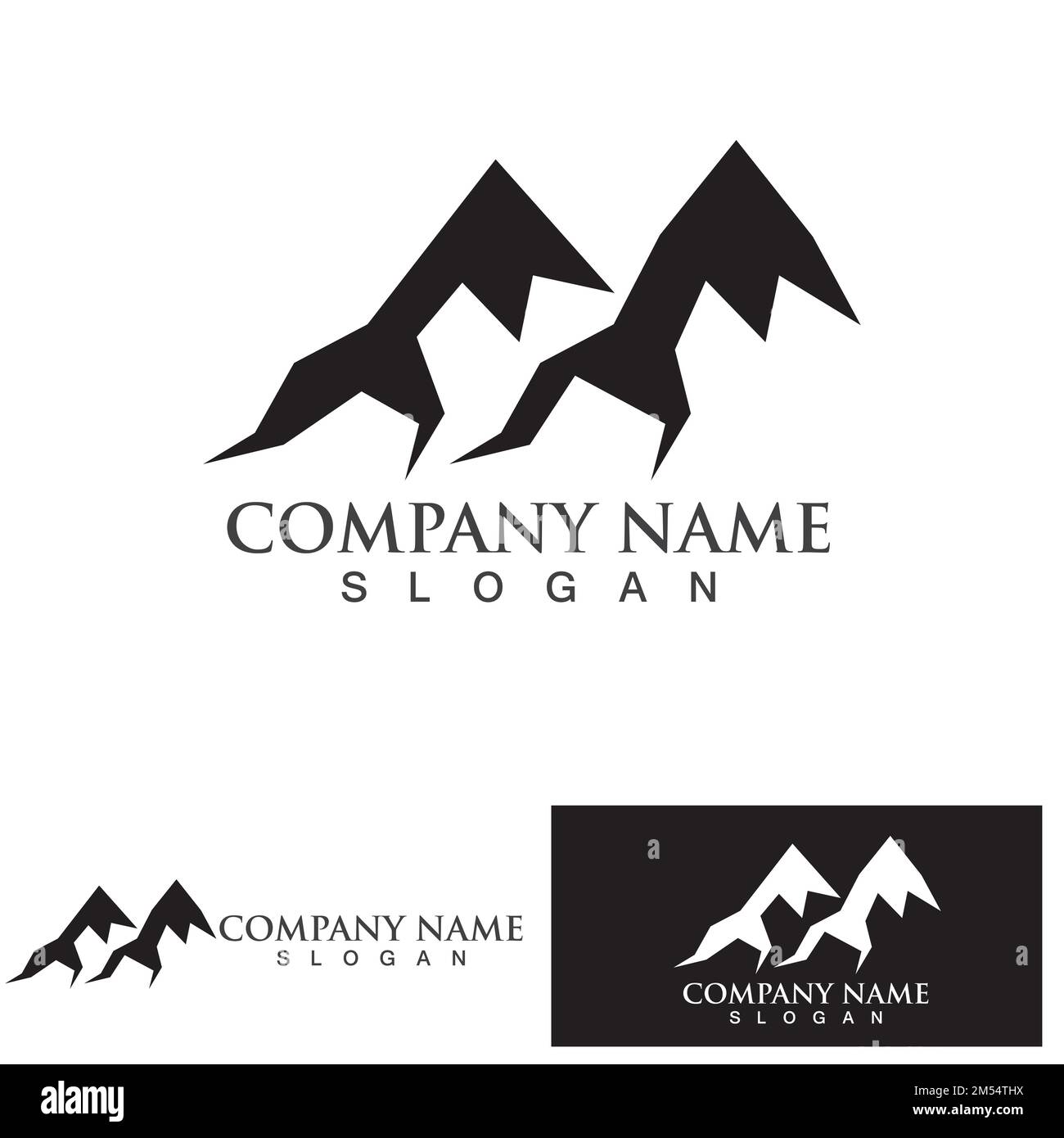 Mountain icon Logo Template Vector illustration design Stock Vector ...