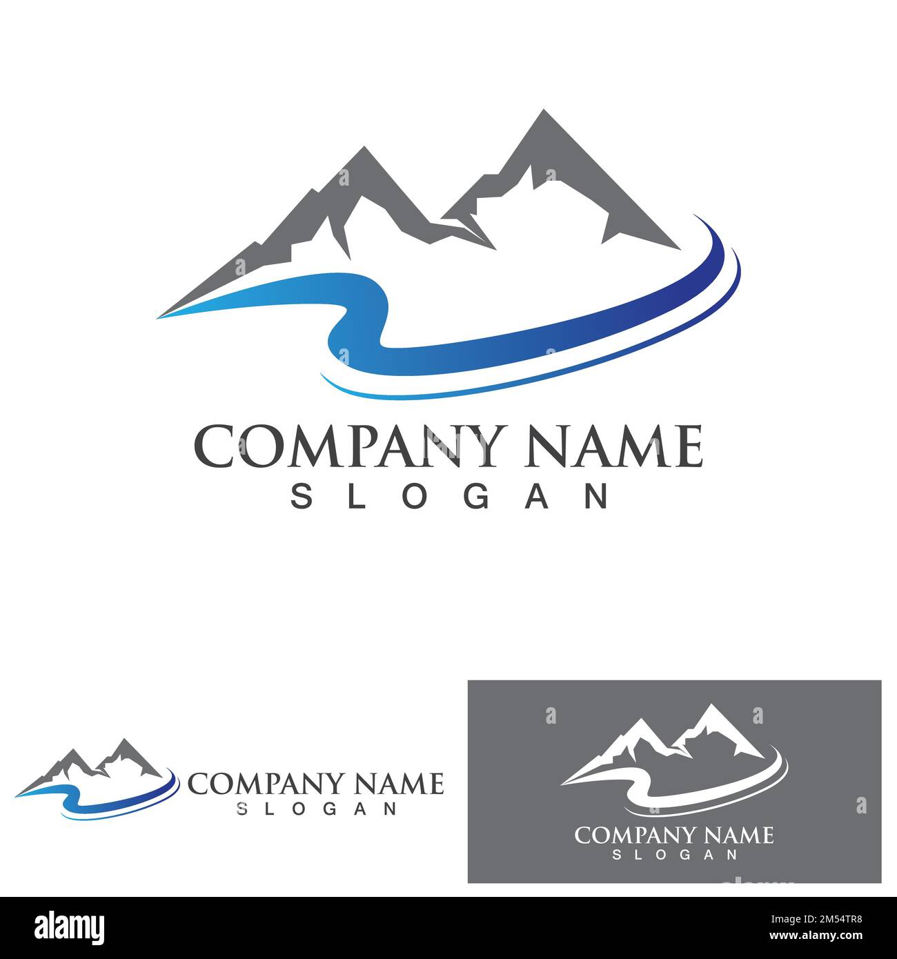 Mountain icon Logo Template Vector illustration design Stock Vector Image & Art - Alamy