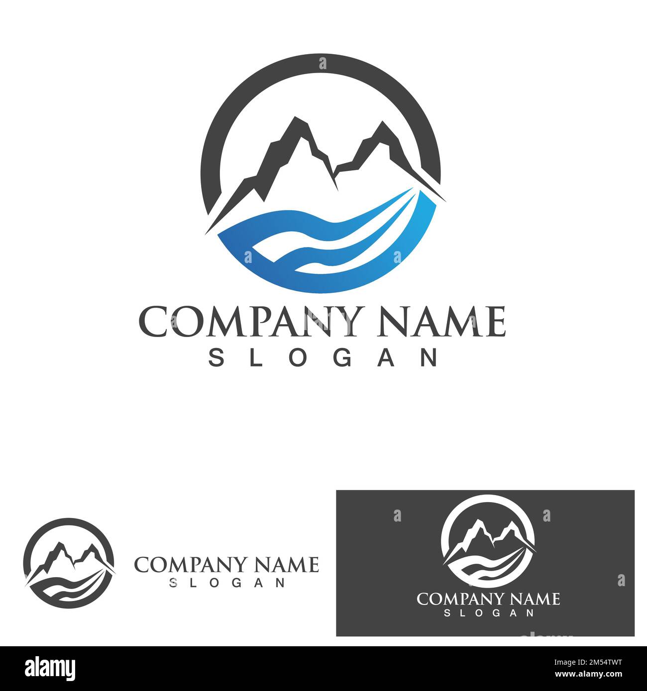 Mountain icon Logo Template Vector illustration design Stock Vector Image & Art - Alamy