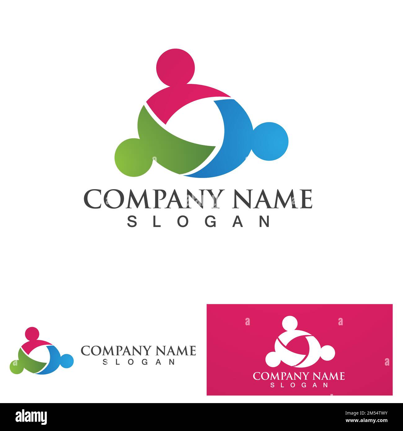 Community group logo, network and social icon vector Stock Vector Image ...