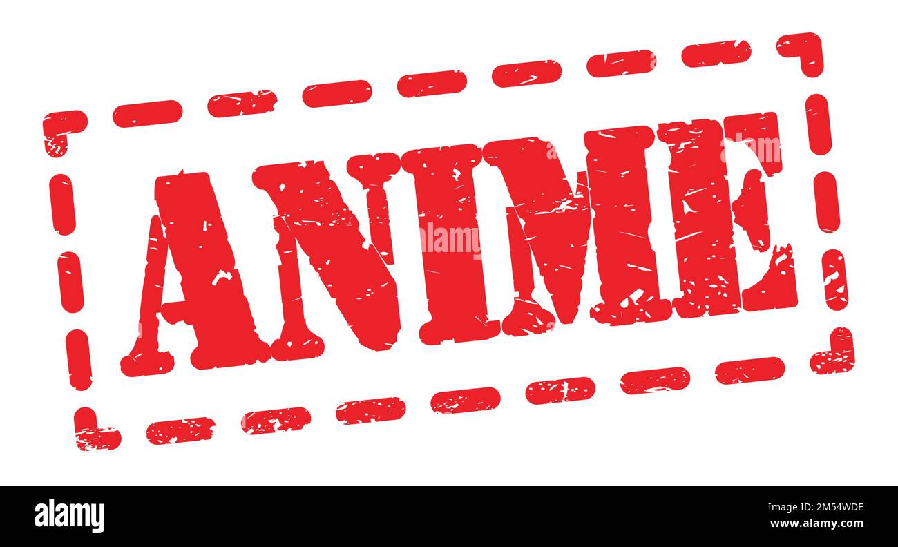 ANIME text written on red dash stamp sign Stock Photo - Alamy