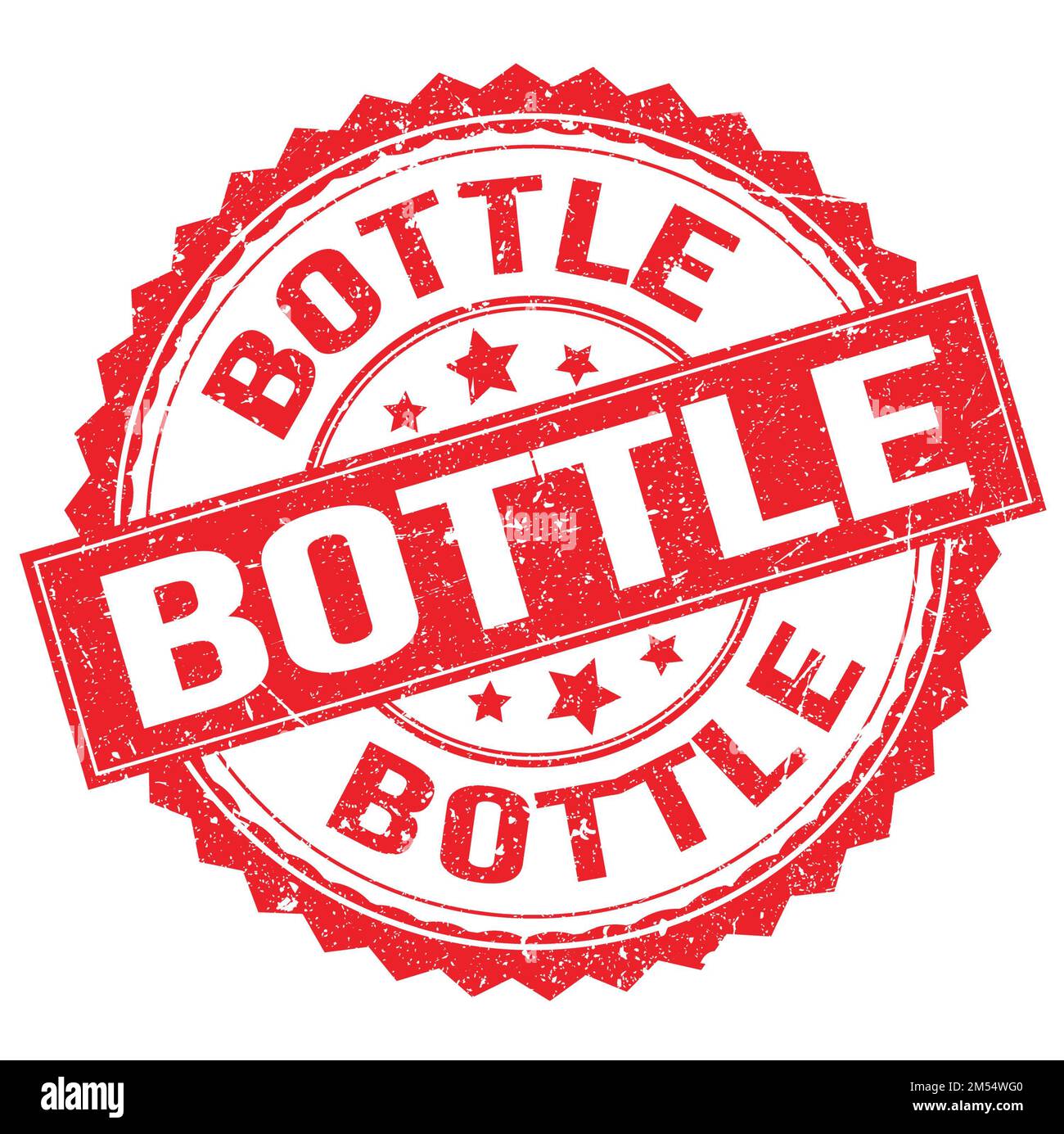 BOTTLE text written on red round stamp sign Stock Photo - Alamy