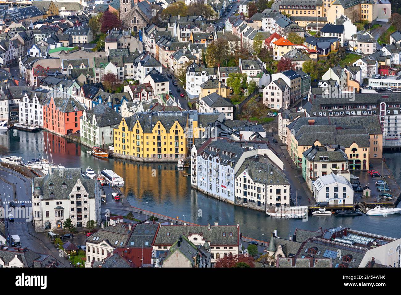 City View of Alesund in Norway Stock Photo - Alamy