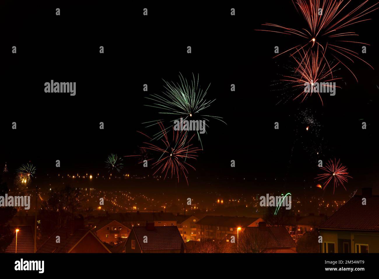 Rooftop fireworks hi-res stock photography and images - Alamy