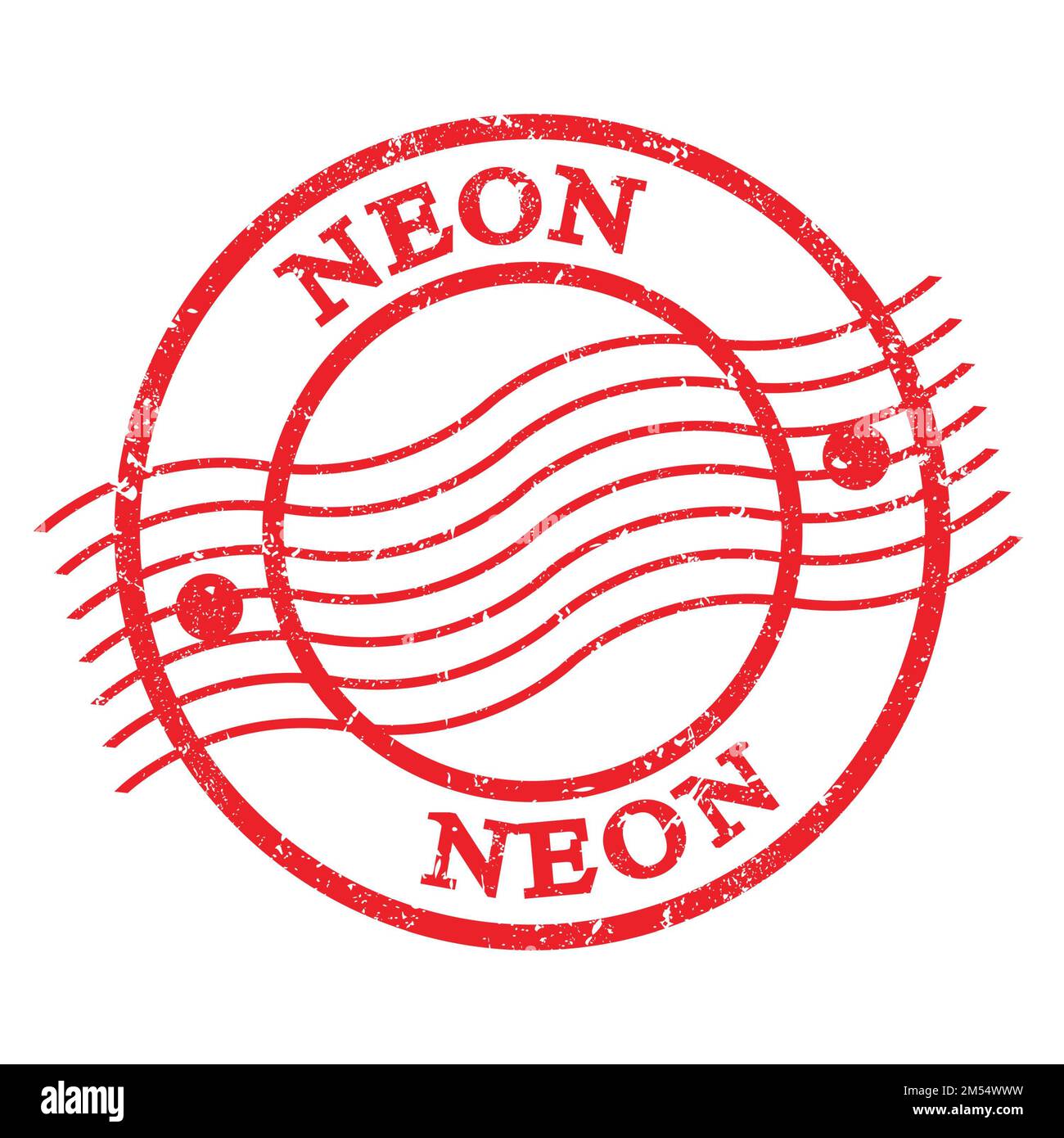 NEON, text written on red grungy postal stamp Stock Photo - Alamy