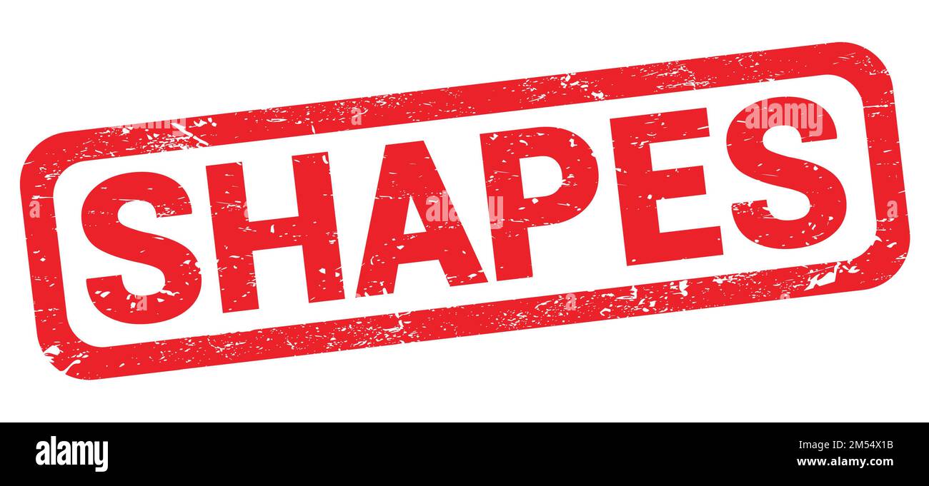 SHAPES text written on red rectangle stamp sign Stock Photo - Alamy