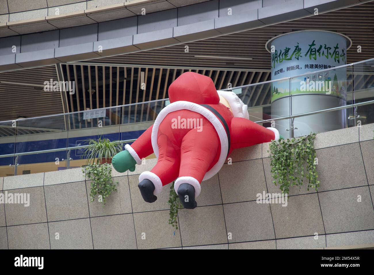 Santa Claus and Rabbit decorations welcome Christmas Day and Chinese ...