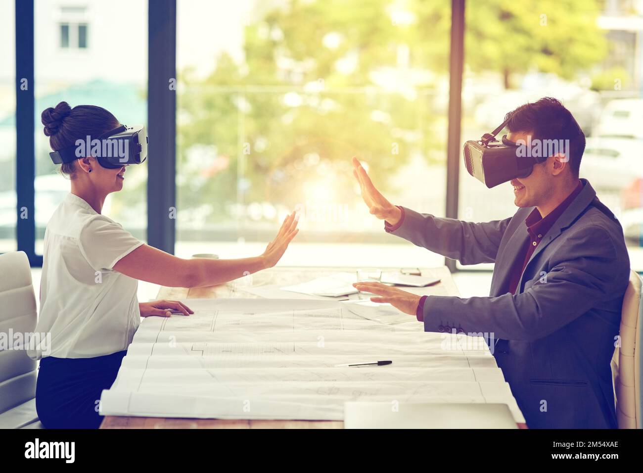 Level up on the innovation of your business. two businesspeople wearing ...