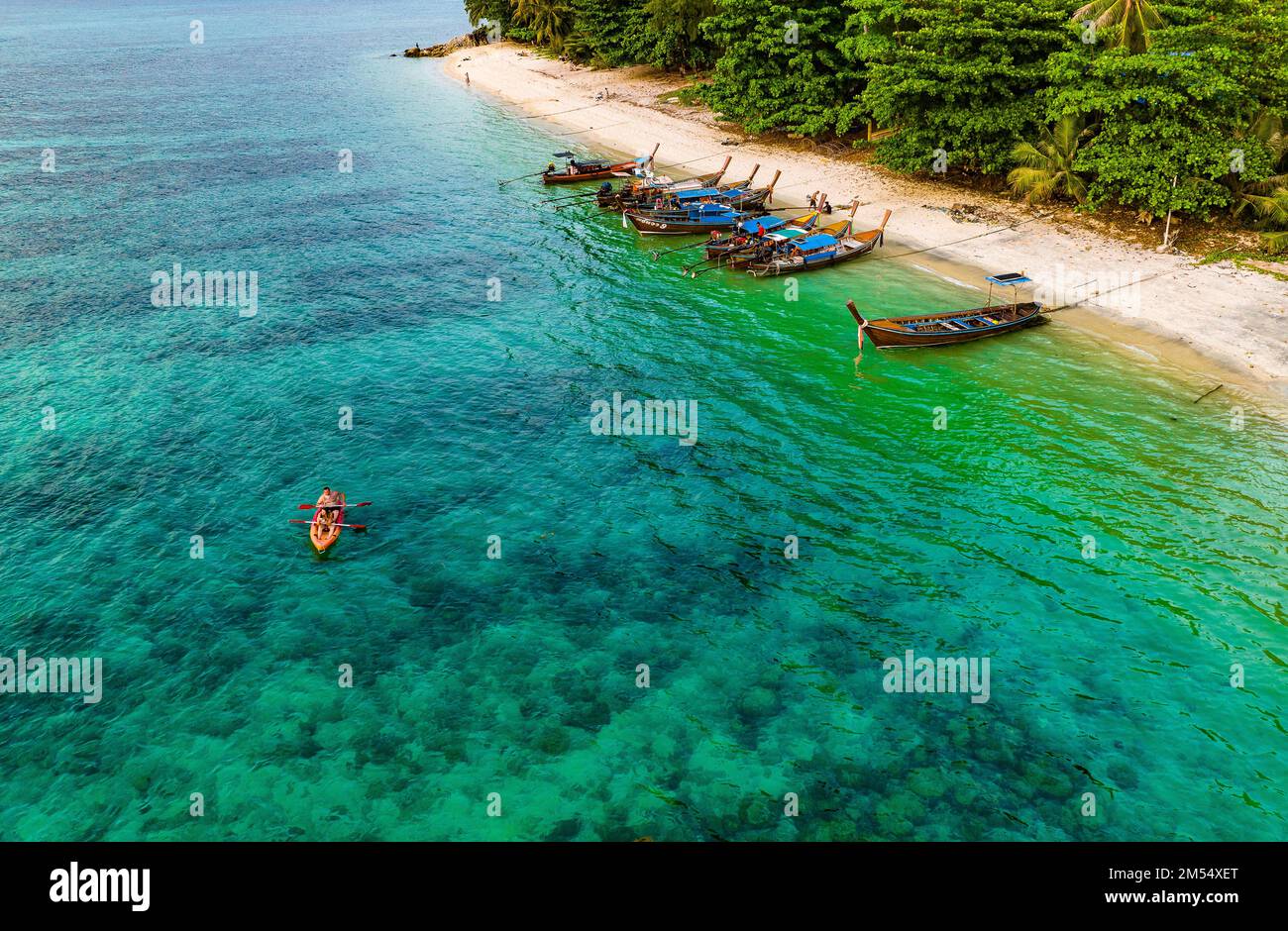 Aerial view of Sunset beach in koh Lipe, Thailand Stock Photo - Alamy