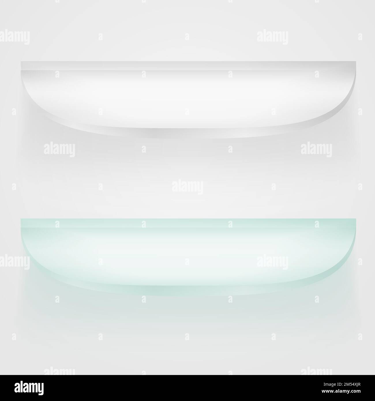 Glass shelves on wall Stock Vector Images - Alamy