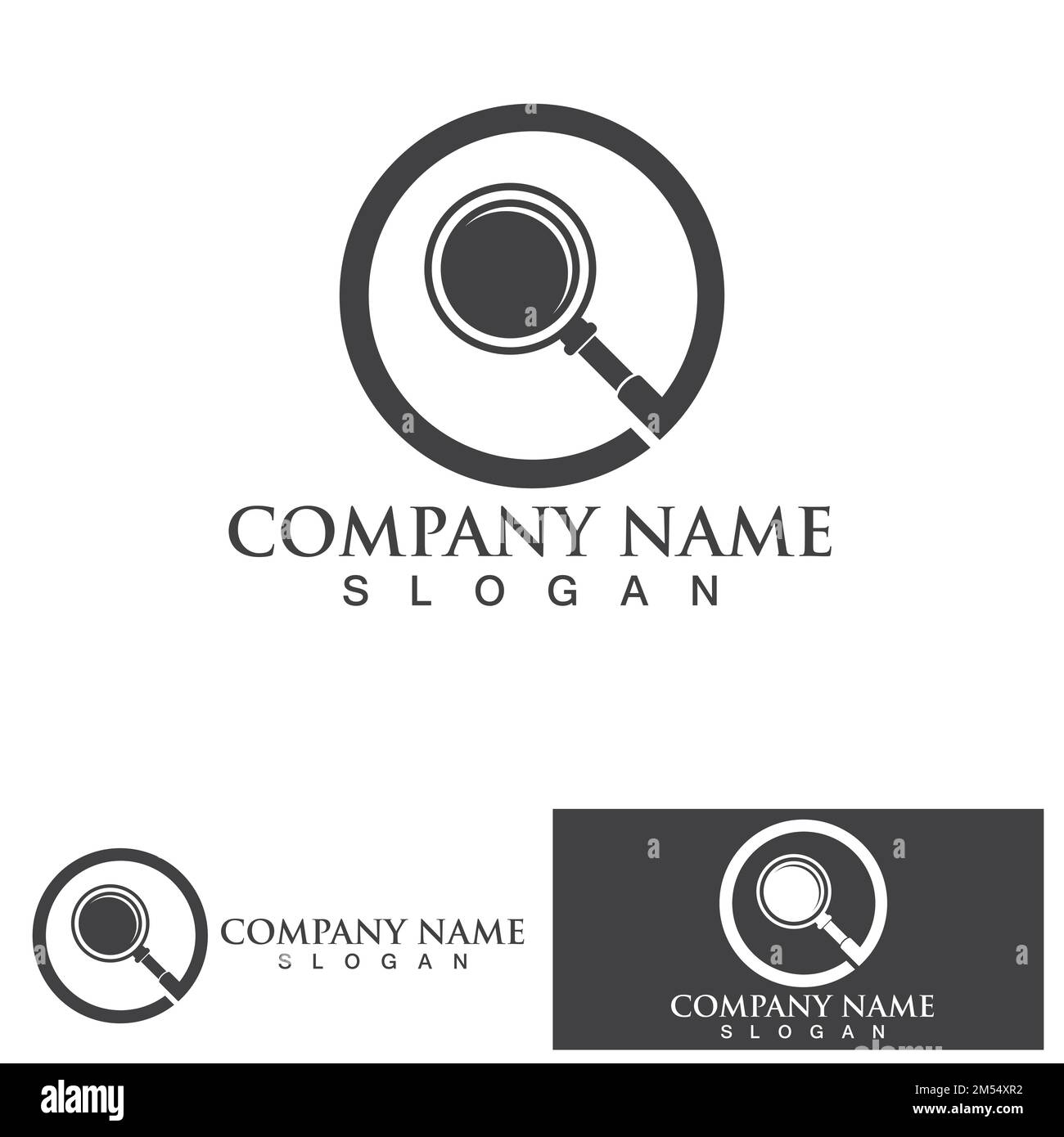 Magnifying glass icon Logo element Stock Vector Image & Art - Alamy