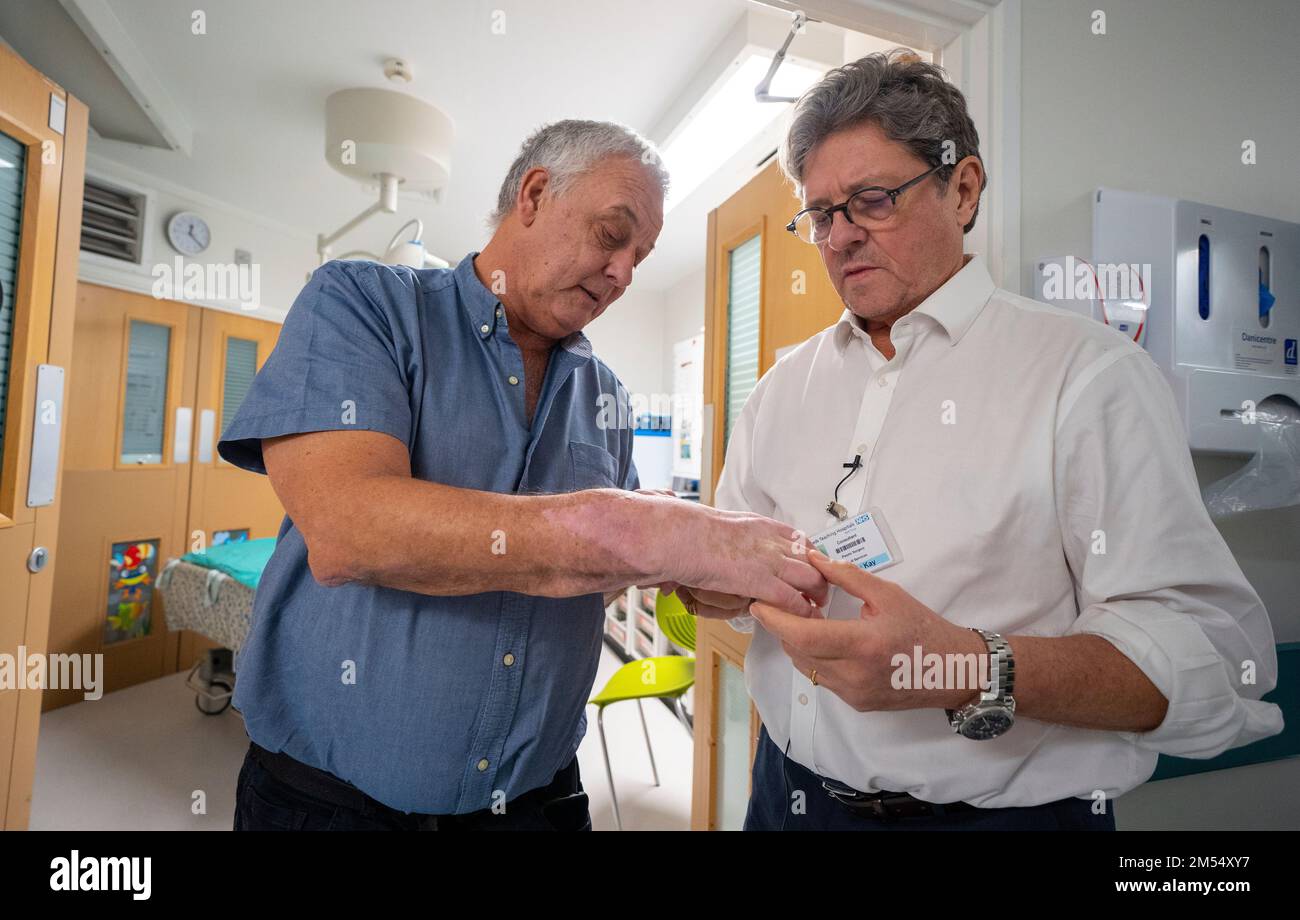 Mark Cahill, who was the first person in the UK to have a hand ...