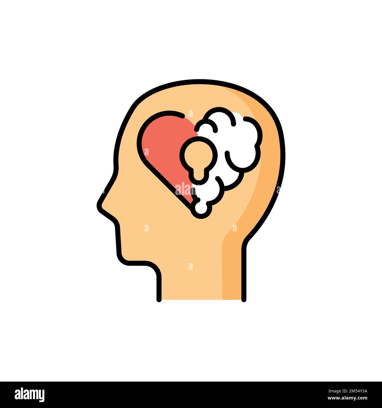 Emotional intelligence color line icon. Human behavior. Self education ...