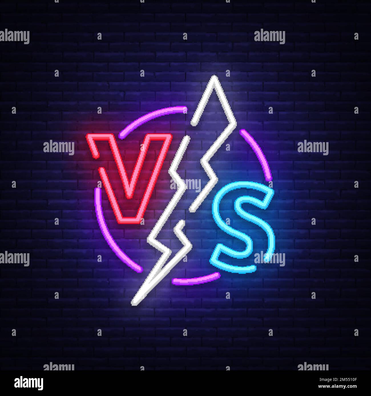 Versus neon sign vector. Versus logo, symbol in neon style. Design ...