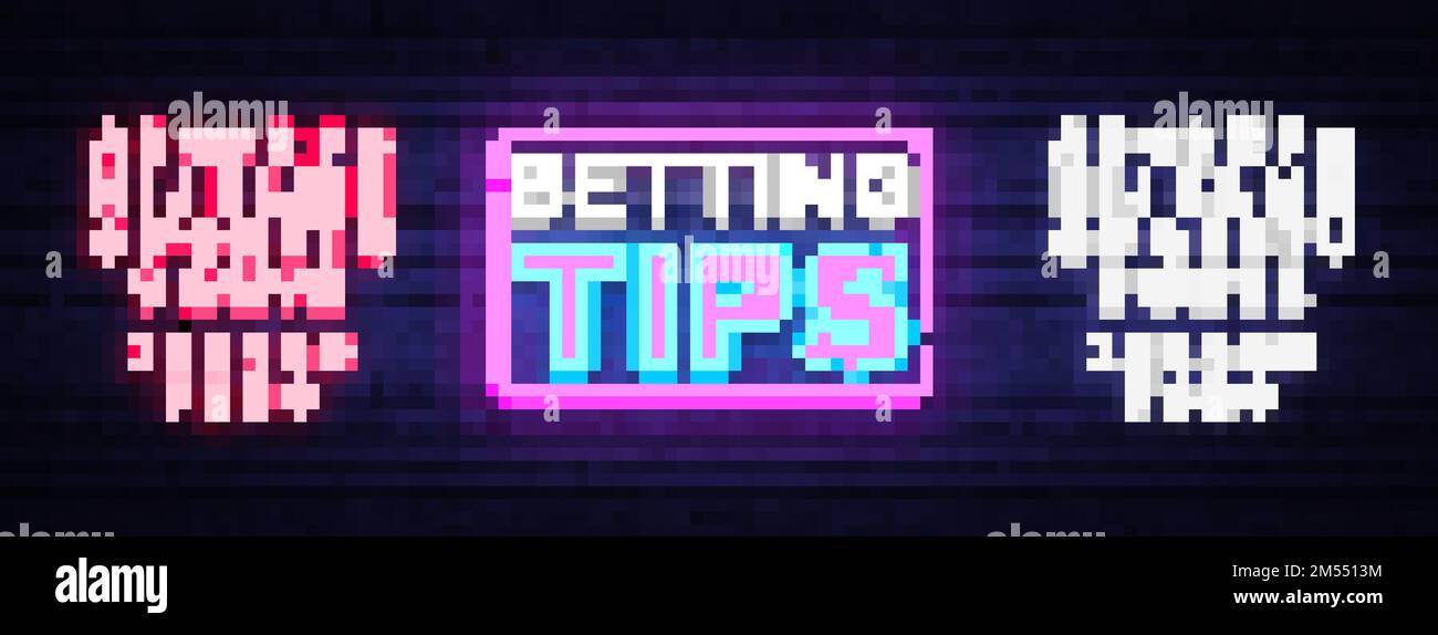 Betting Tips vector. Bet Tips neon sign. Bright night signboard on ...