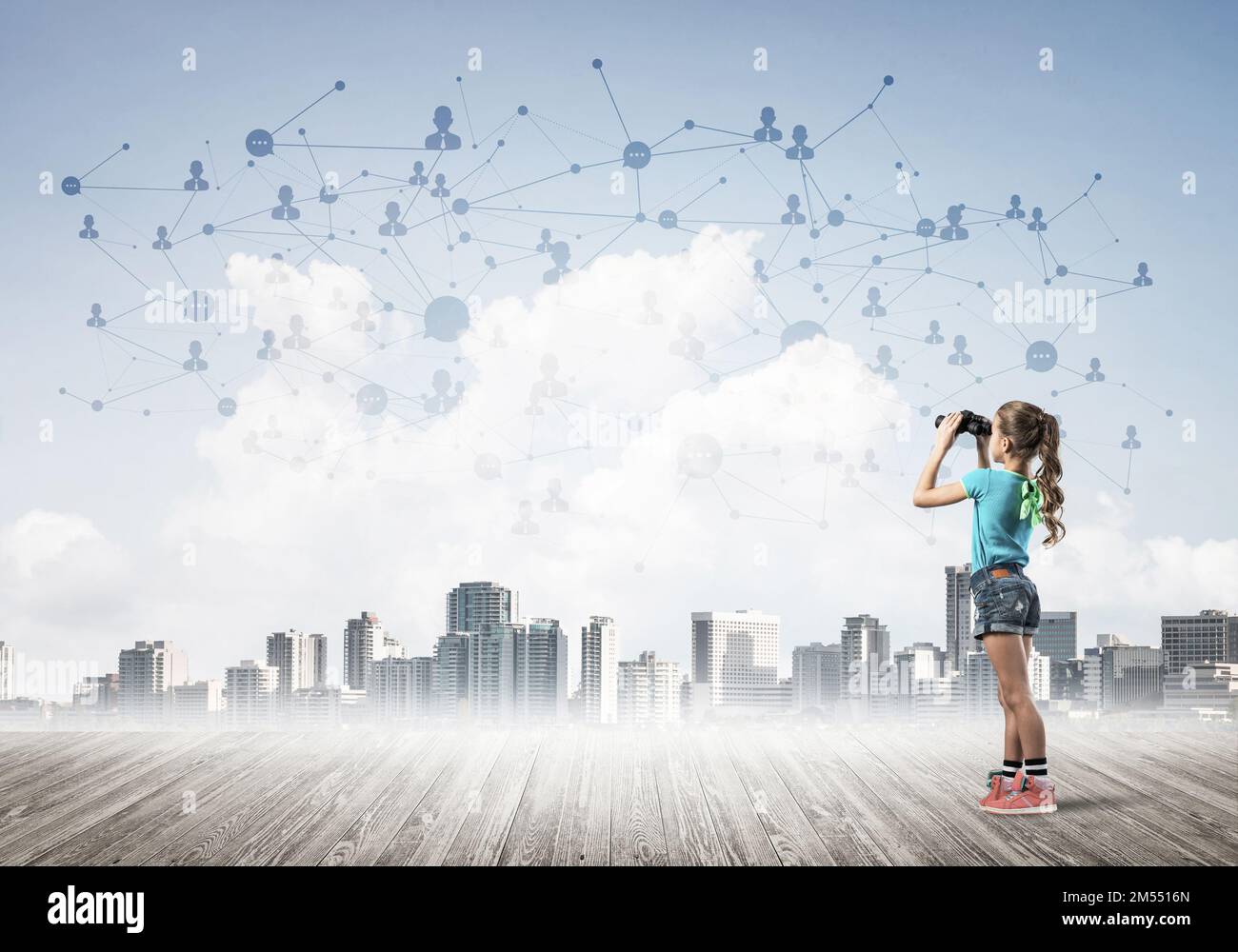 Concept of social wireless connection and internet use for ...