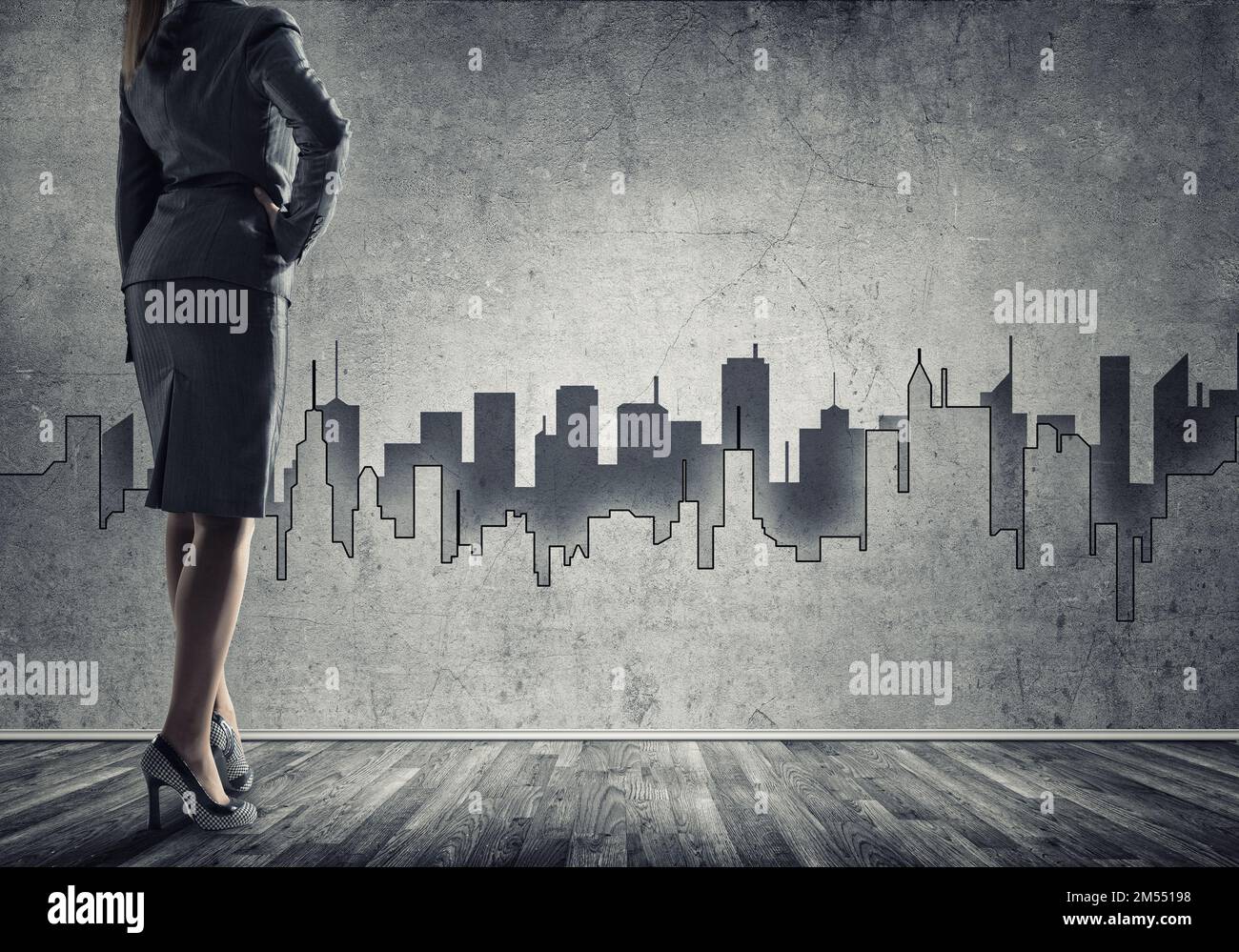 Architectural design on wall Stock Photo - Alamy