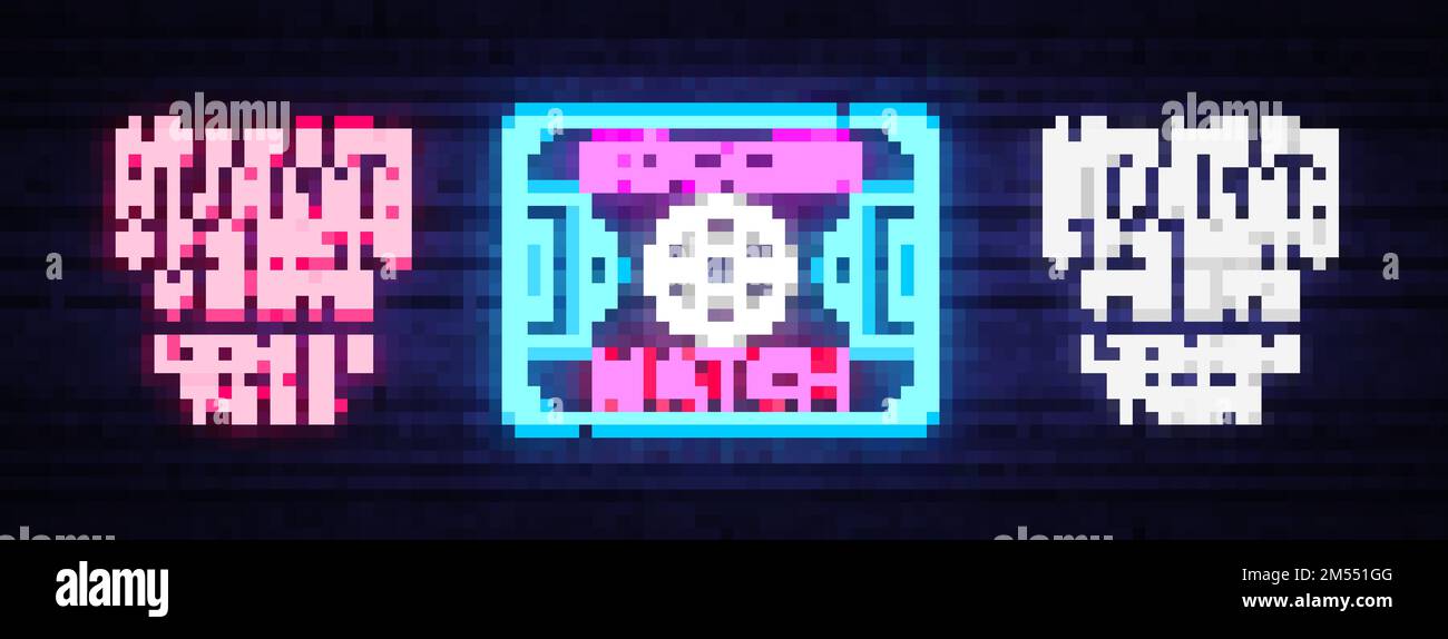 Soccer Match Logo Neon Vector. Design Template Soccer Neon Sign, Bright ...