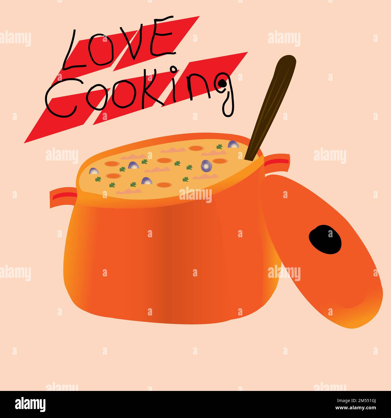 Pot spoon to taste Stock Vector Images - Alamy