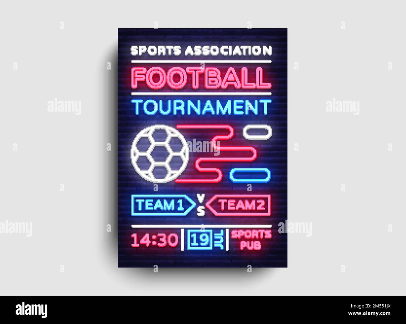 Soccer Tournament flyer vector. European Football Championship poster ...