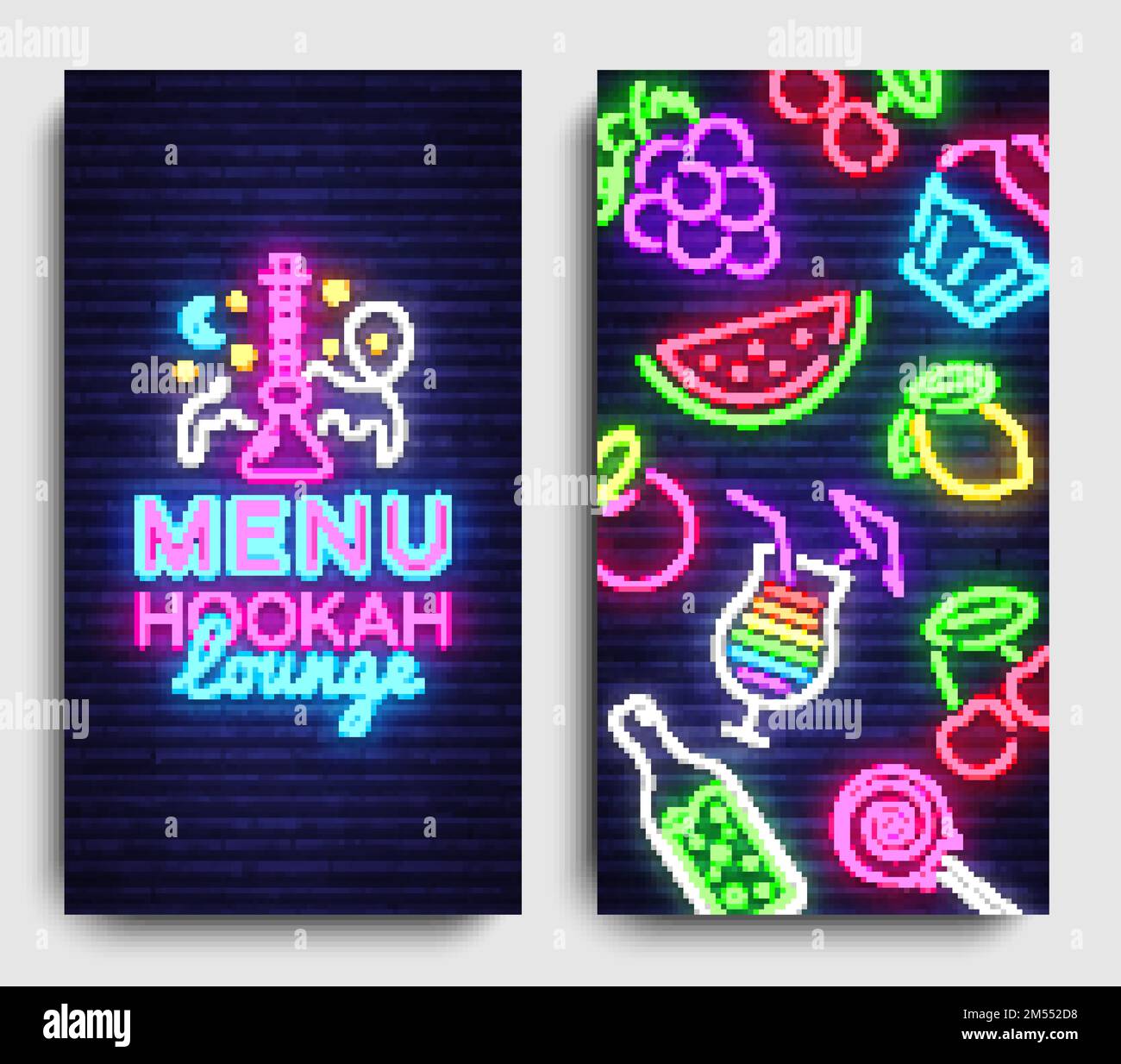 Hookah lounge menu design template vector. Hookah lounge typography ...