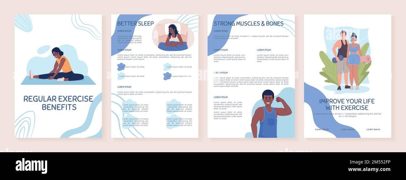 Regular exercise benefits flat vector brochure template Stock Vector ... Regular exercise benefits flat vector brochure template Stock Vector ...