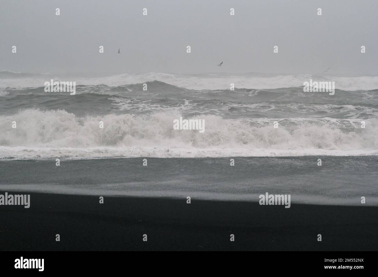 Dramatic ocean coast monochrome landscape photo Stock Photo - Alamy