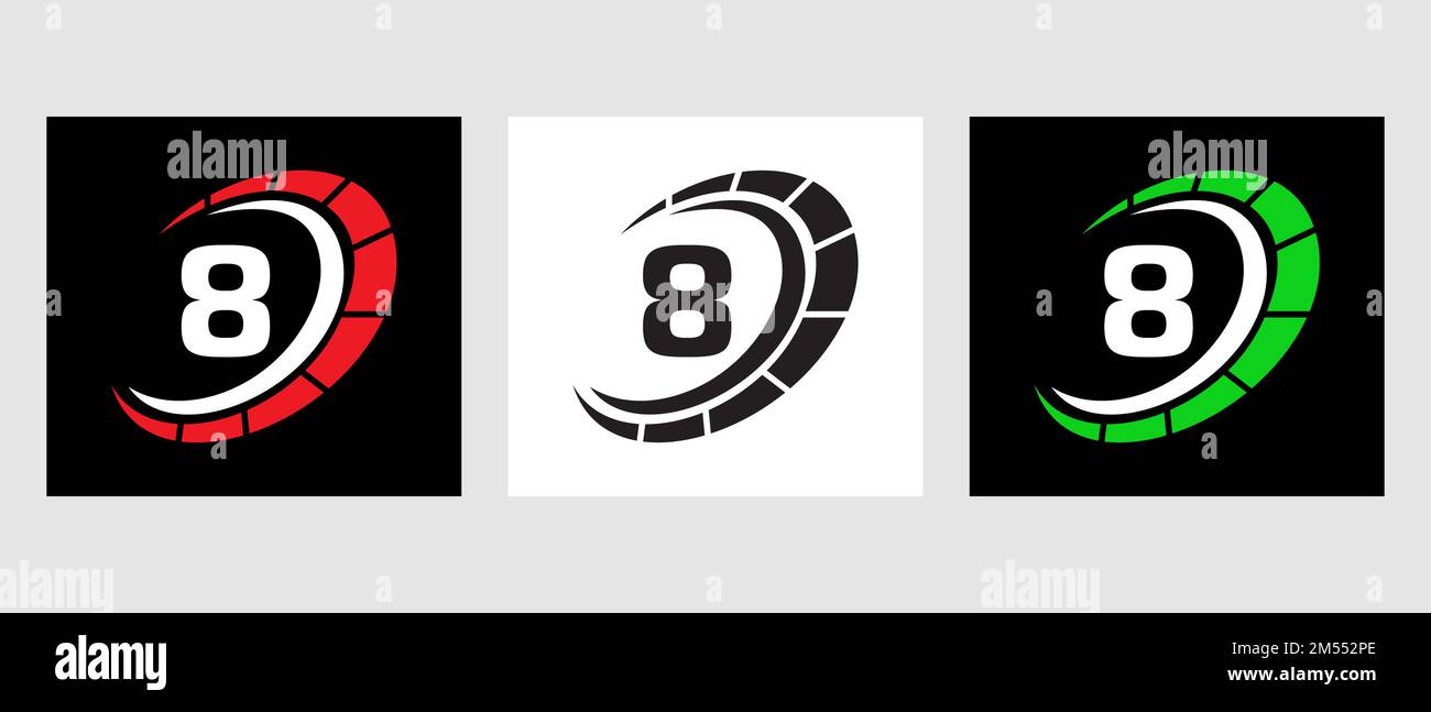 Letter 8 Car Automotive Logo For Cars Service, Cars Repair With ...