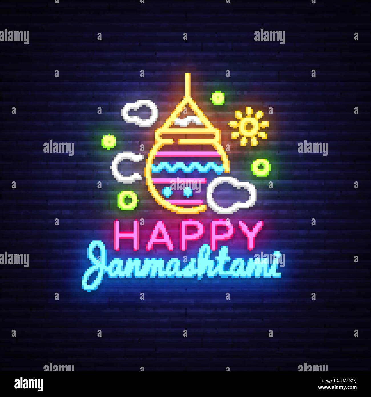 Dahi handi text hi-res stock photography and images - Alamy