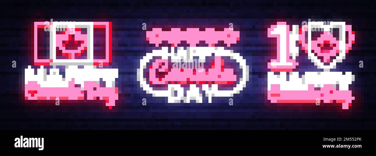 Happy Canada Day Greeting Card collection Design template modern trend ...