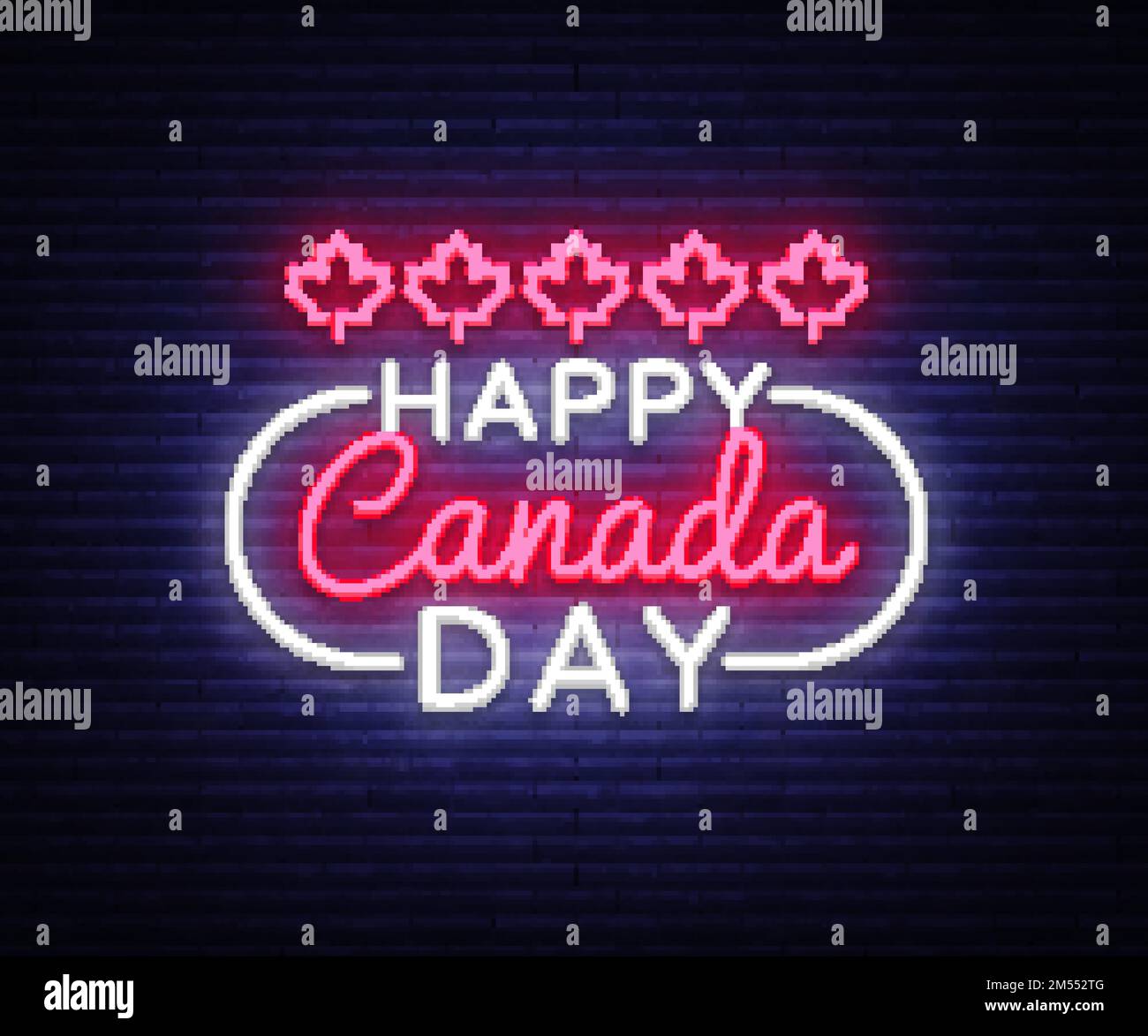 Happy Canada Day Greeting Card Design template modern trend style ...