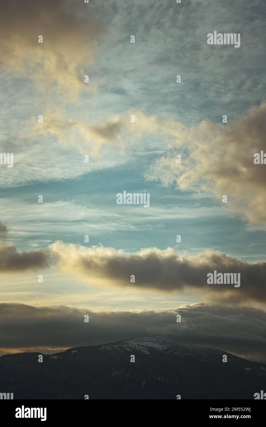Dramatic cloudscape over Hoverla landscape photo Stock Photo - Alamy