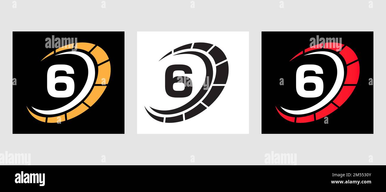 Letter 6 Car Automotive Logo For Cars Service, Cars Repair With ...