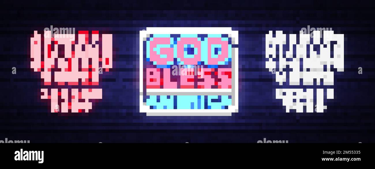 God bless America neon vector sign. USA symbol banner light, bright ...