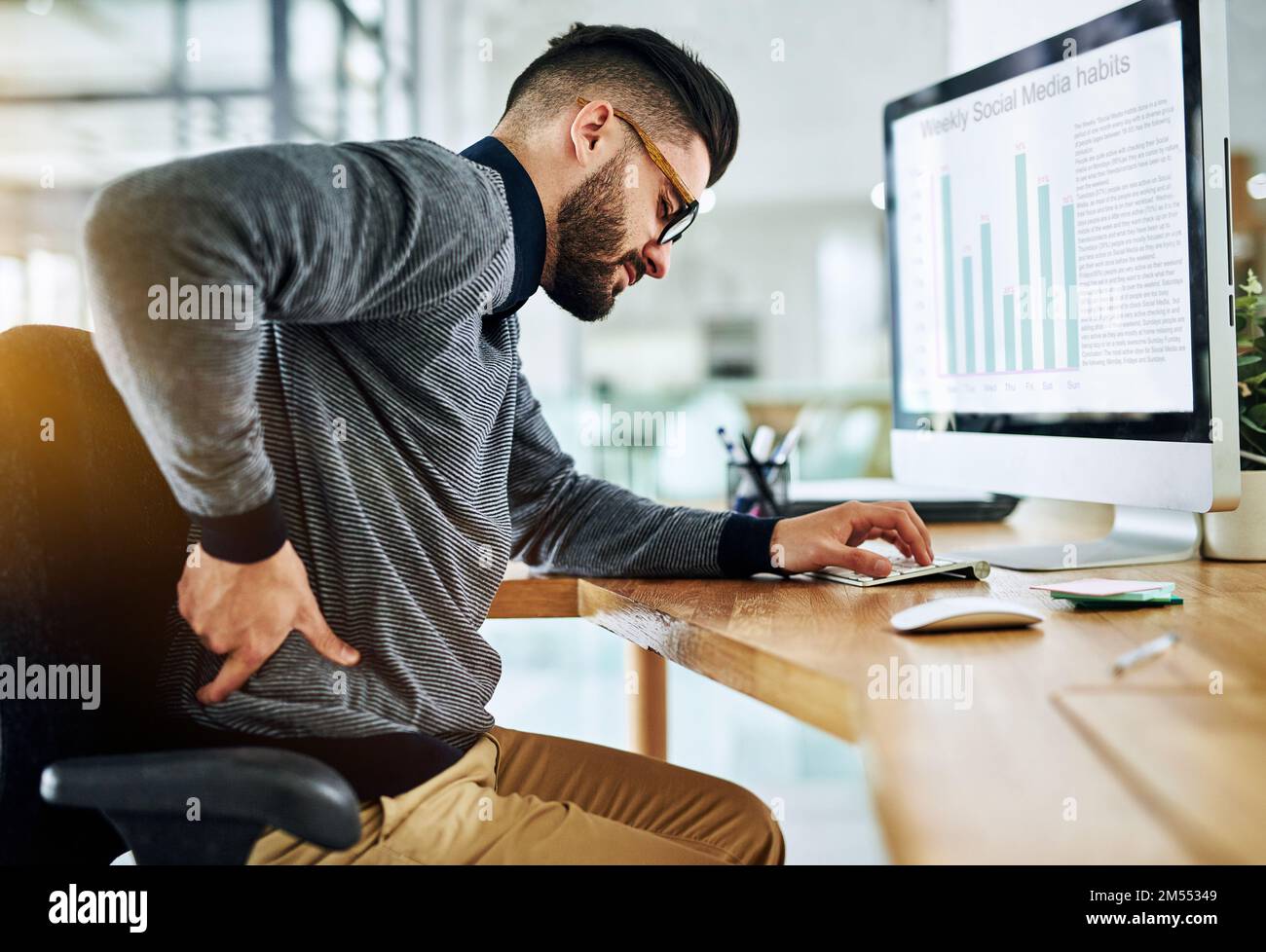 His pain just shot up from mild to severe. a young designer suffering ...