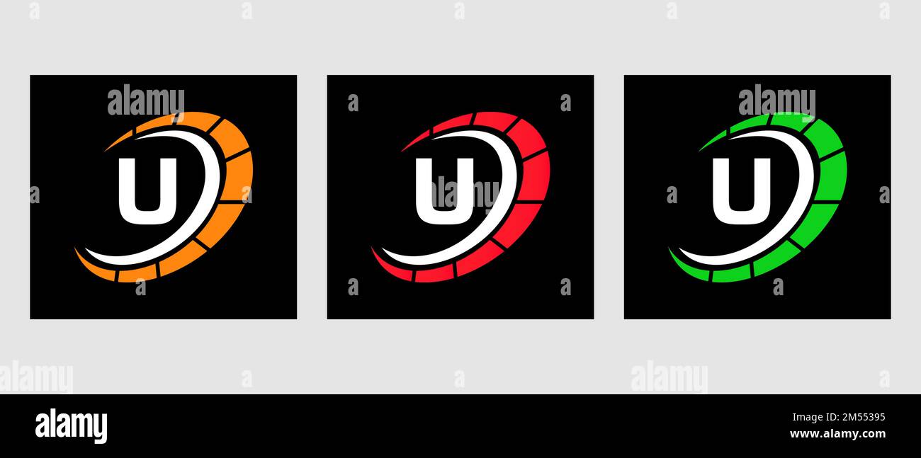 Letter U Car Automotive Logo For Cars Service, Cars Repair With ...
