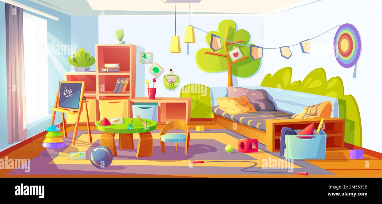 Children messy classroom Stock Vector Images - Alamy