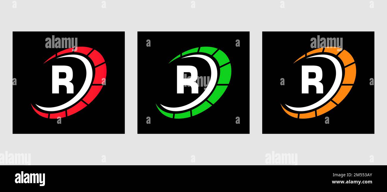 Letter R Car Automotive Logo For Cars Service, Cars Repair With ...