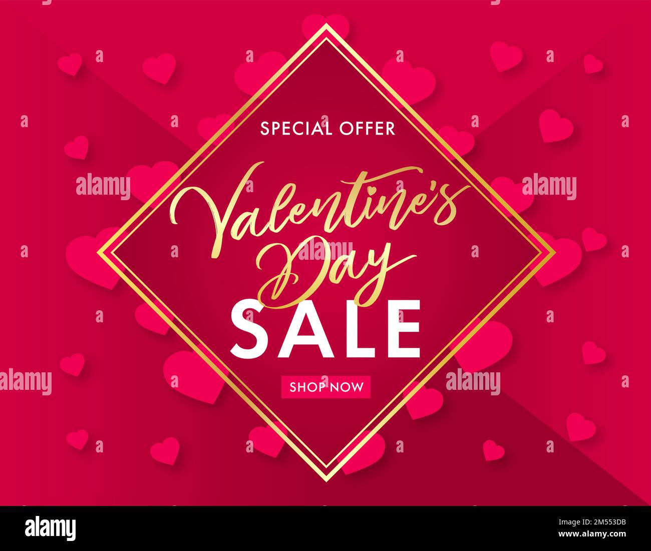 Valentine's Day advertisement design. Creative clearance template ...