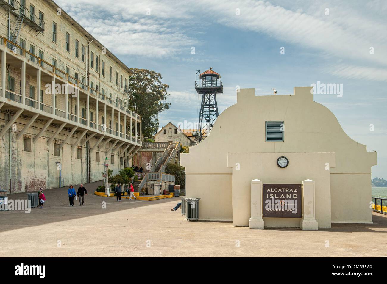 Exterior of Alcatraz, the infamous maximum security prison on Alcatraz ...