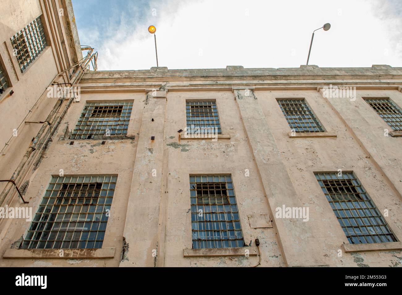 Exterior of Alcatraz, the infamous maximum security prison on Alcatraz ...