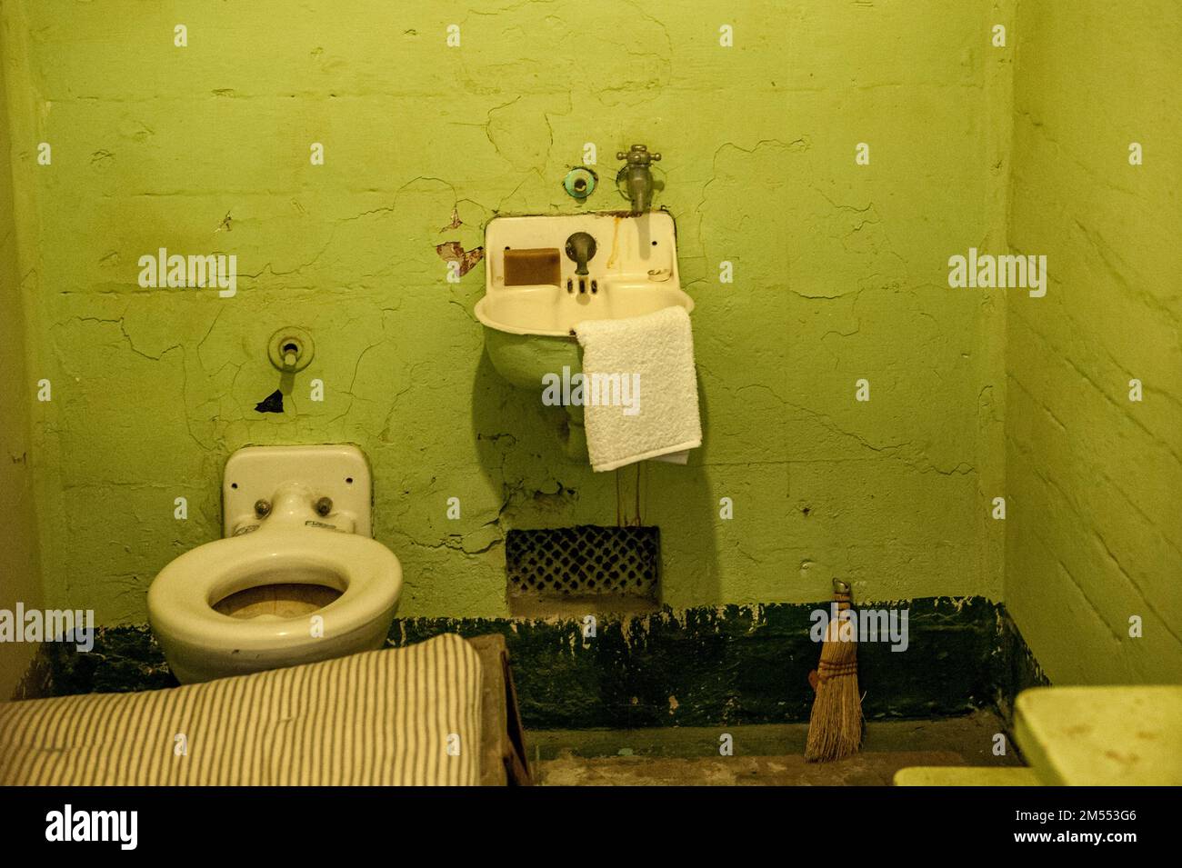 Interior of Alcatraz, the infamous maximum security prison on Alcatraz ...