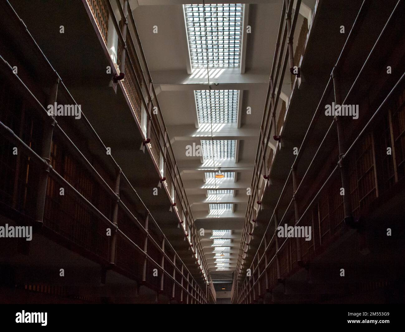Interior of Alcatraz, the infamous maximum security prison on Alcatraz ...