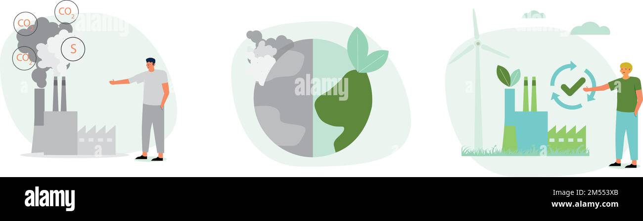 A vector design of a sustainability concept set with coal power ...